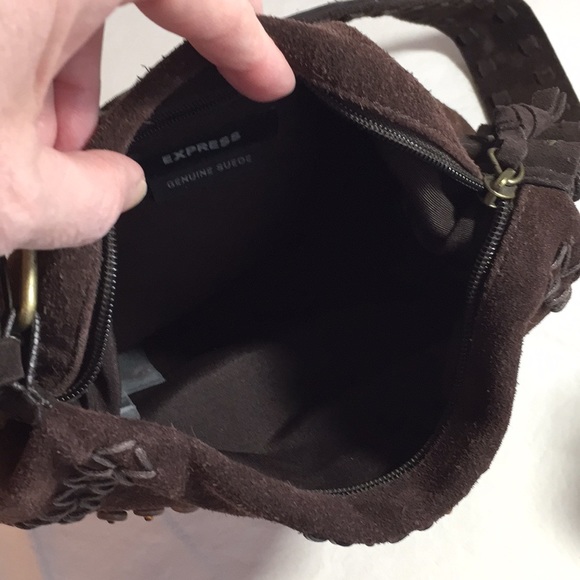 Express | Bags | Express Brown Genuine Suede Purse Excellent | Poshmark